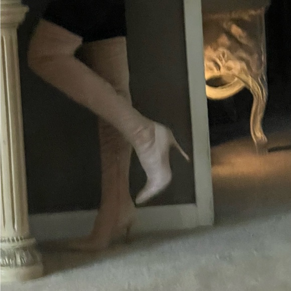 Shoes | New Cream Colored Suede Thigh High Boots | Poshmark